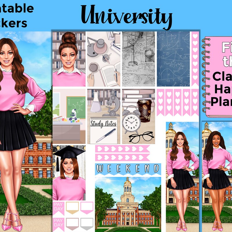 College Planner Stickers - Etsy