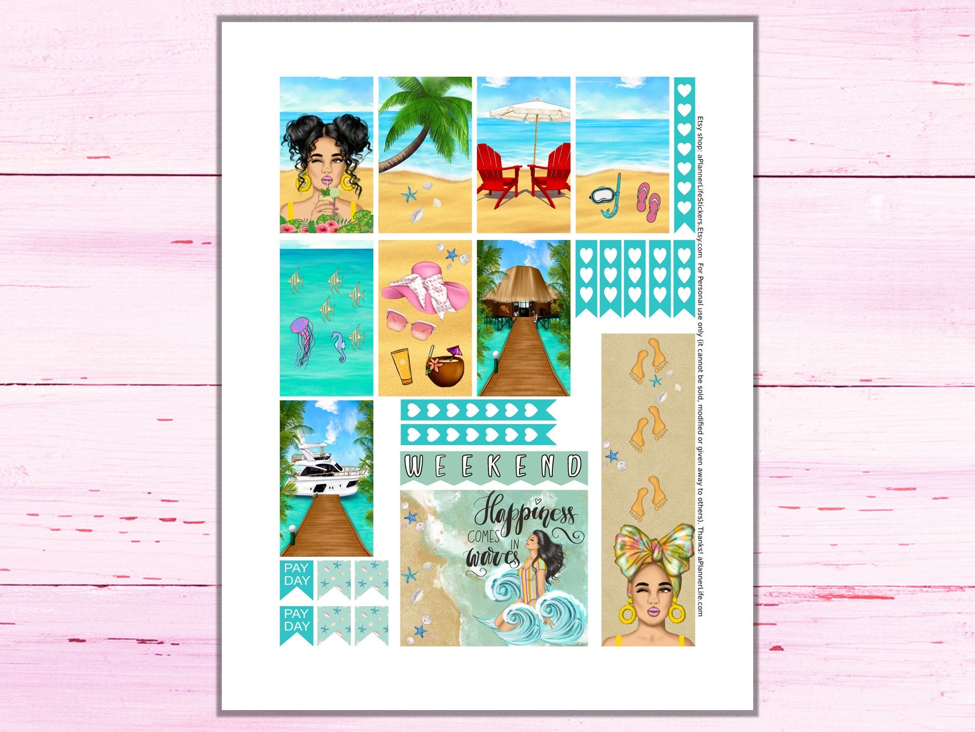 Summer Printable Planner Stickers: Made to Fit the Classic - Etsy Canada