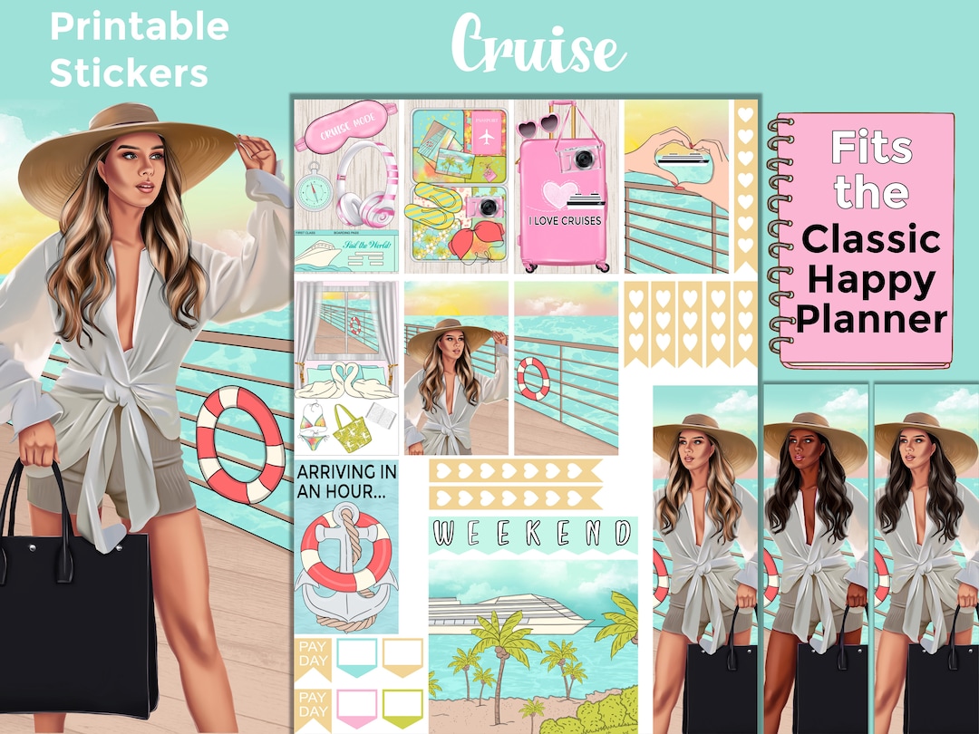Travel Printable Planner Stickers: Made to Fit the Classic Happy ...