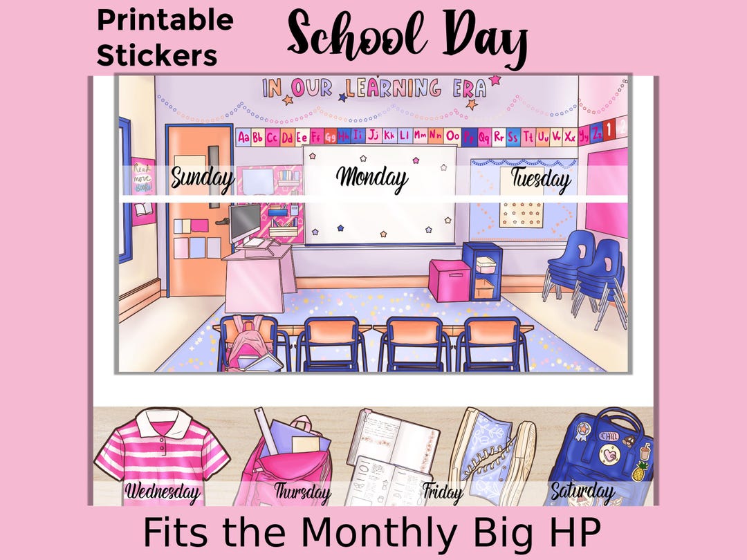 Monthly Back to School Printable Planner Stickers: Made to Fit the Big ...