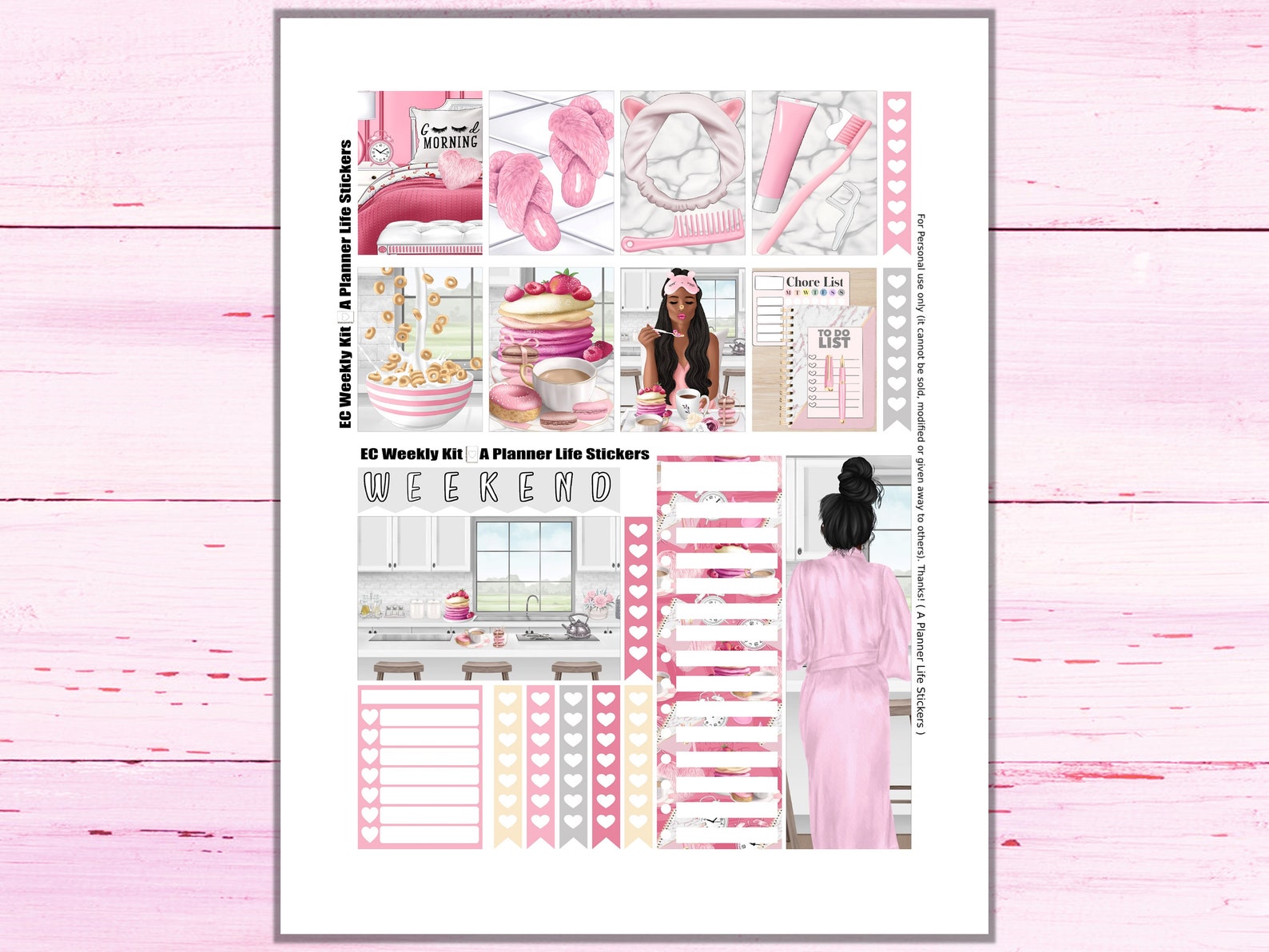 Printable Good Morning Planner Stickers: Made to Fit the Erin - Etsy