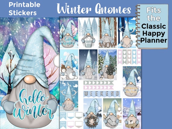 Winter Printable Planner Stickers: Made to Fit the Classic | Etsy