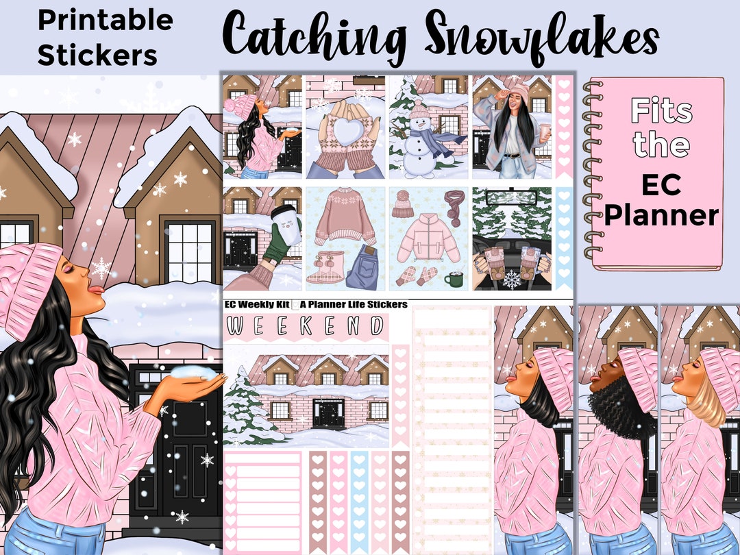 Printable Winter Planner Stickers: Made to Fit the Erin Condren Planner ...