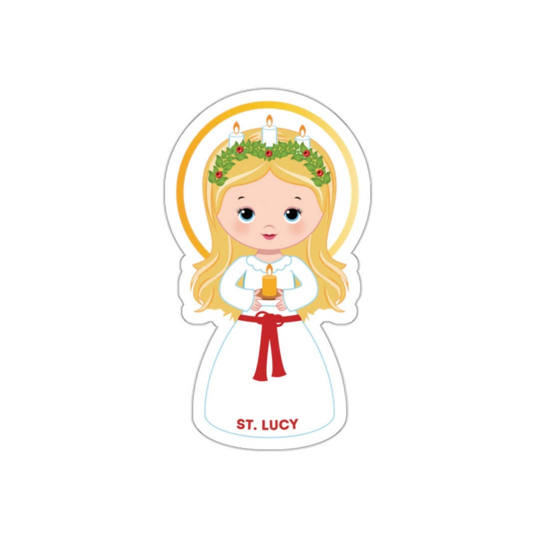 St. Lucy Sticker, Catholic Sticker, Catholic Gift, First Communion Gift ...