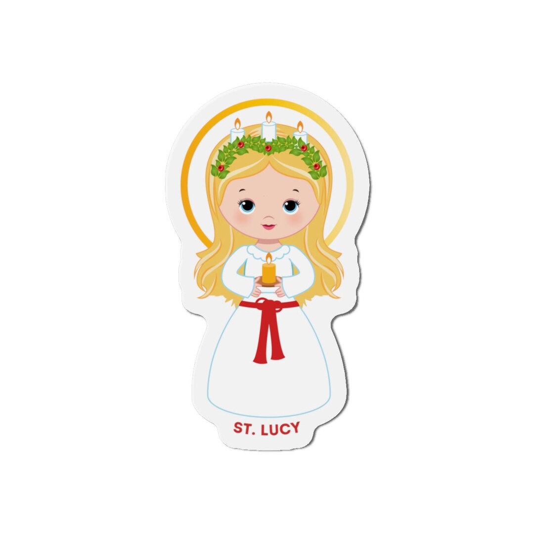 St. Lucy Magnet, Catholic Sticker, Catholic Gift, First Communion Gift ...