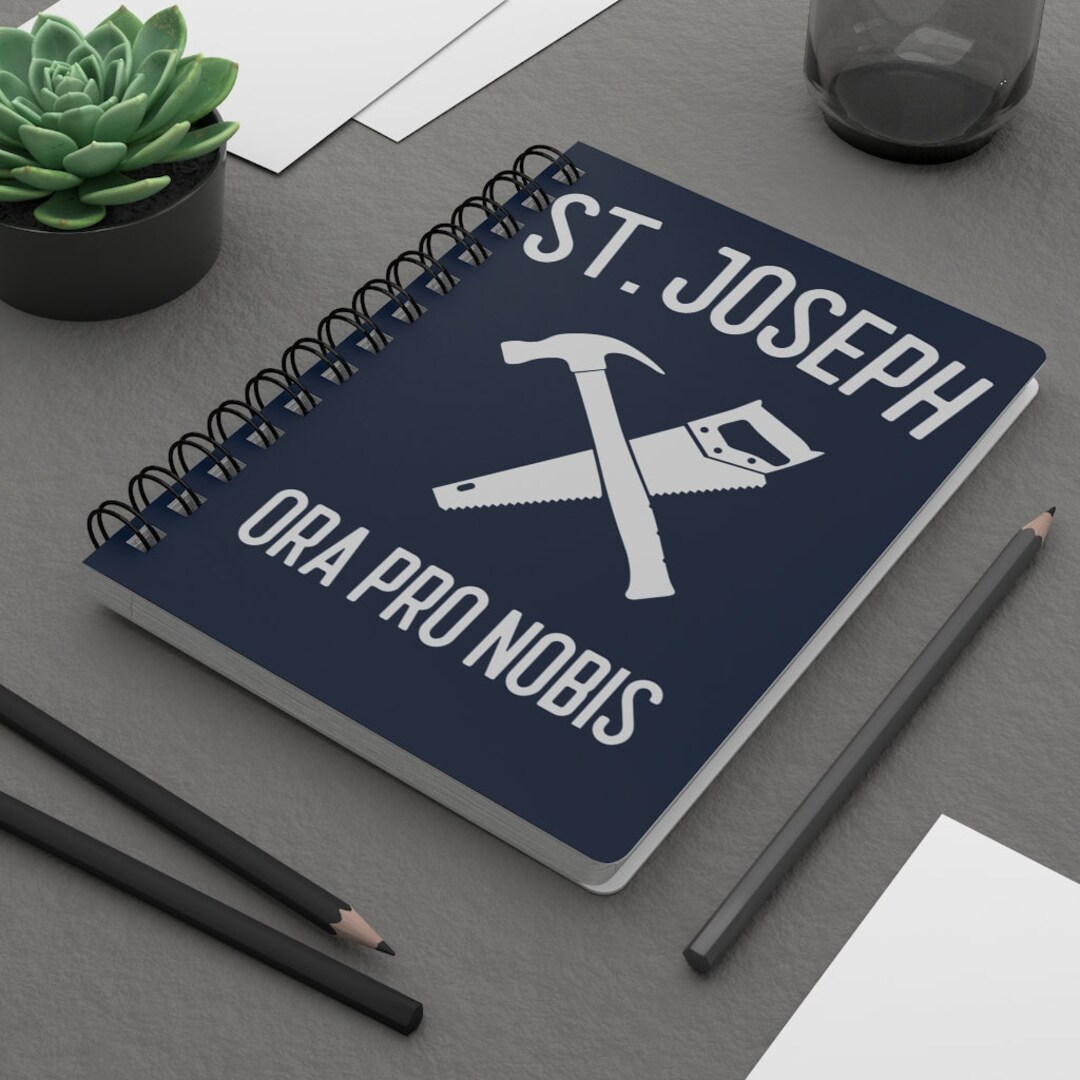 St. Joseph Spiral Bound Journal, St. Joseph Gift, Holy Family Gift, St ...