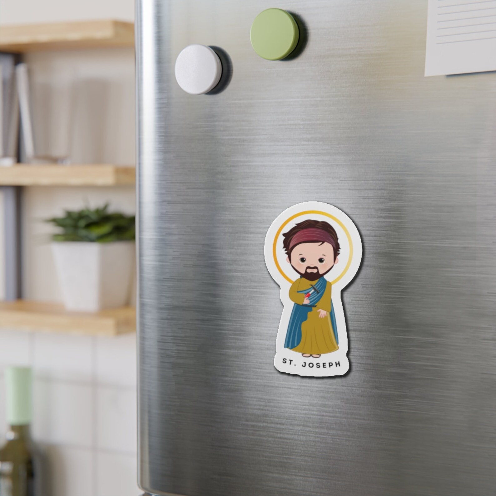 St. Joseph Die-cut Magnets, St. Joseph Gift, Joseph Gift, Joseph Magnet ...
