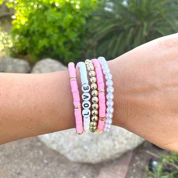 Pink Clay Beads - Etsy