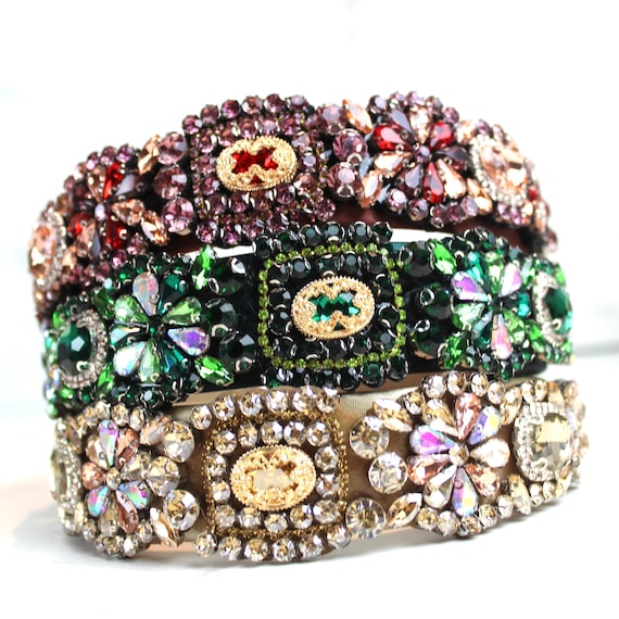 Stunning Jeweled Headbands Bead Headband Crystal Headbands - Etsy