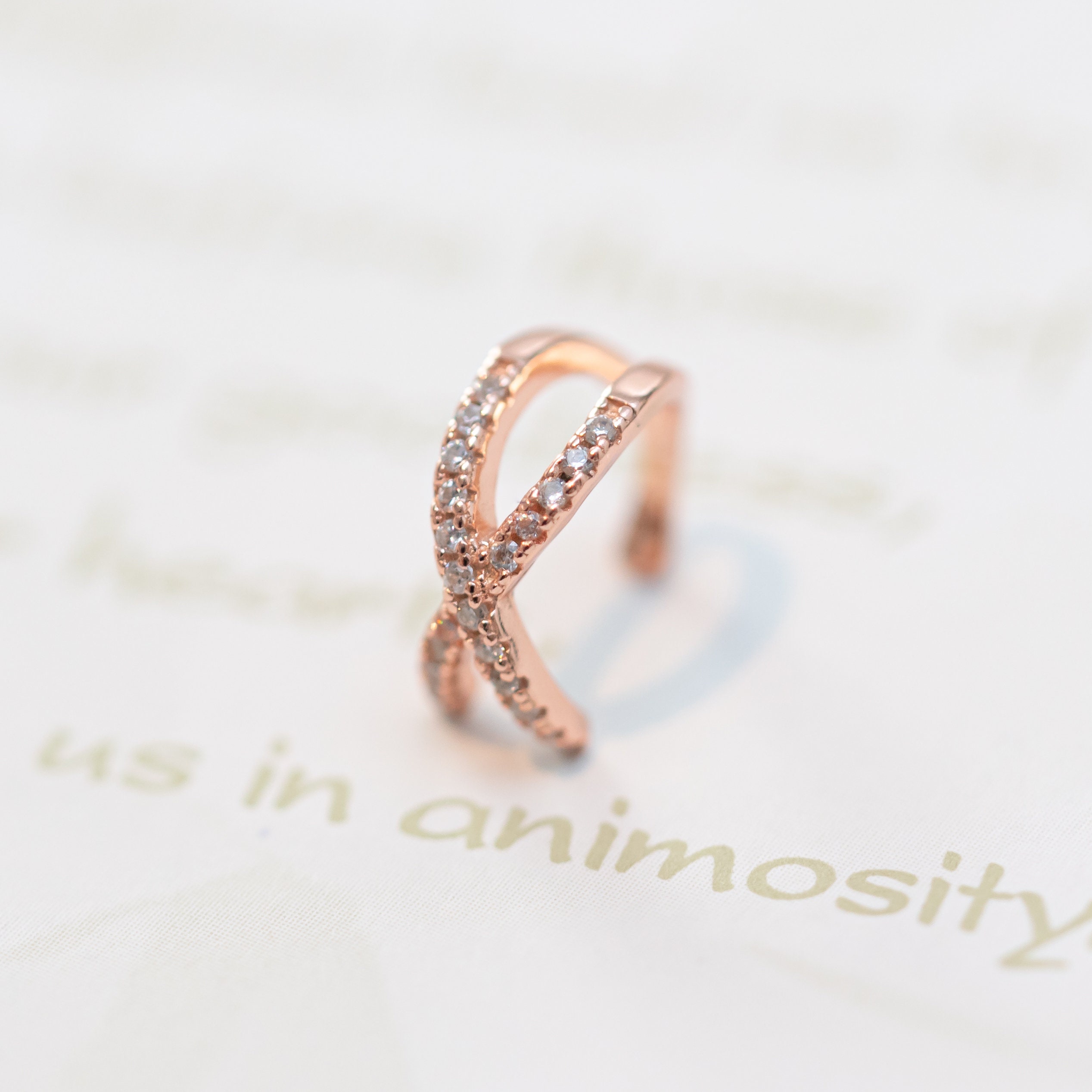 CZ Ear Cuff Sterling Silver Ear Cuff Upper Ear Cuff Fast | Etsy