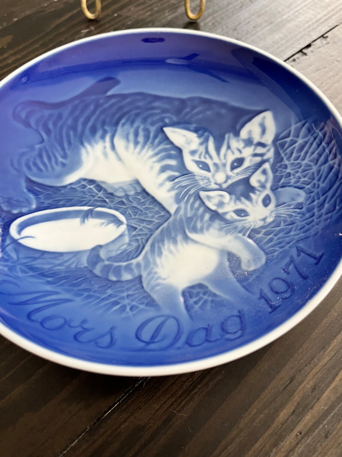 Vintage Porcelain Collectible Cat Plate - Etsy