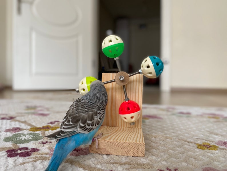 Rotating Bird Toy With Bell Budgie Toy Parakeet Toy Parrot | Etsy