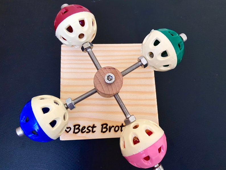 Personalized Rotating Balls Toy for Birds With Bell Budgie | Etsy