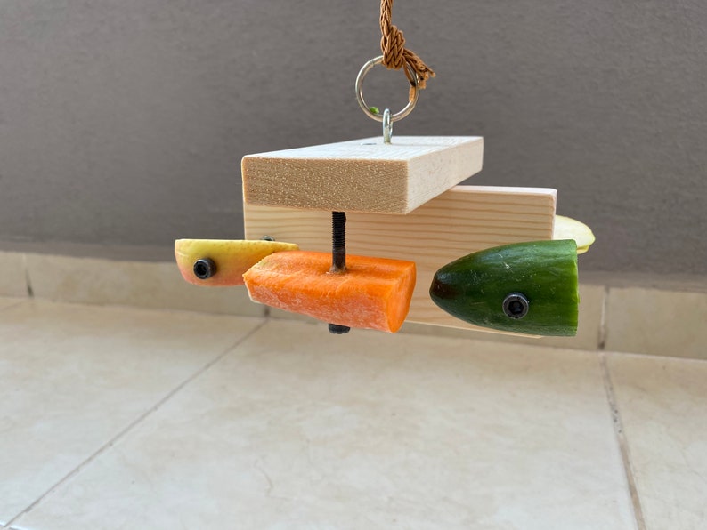 Rabbit Food Hanging Toy, Personalized Bunny Toys, Food Holder, Feeder ...