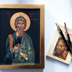 Saint Andrew the Apostle. Hand Painted Icon Art Byzantine Orthodox Icon ...