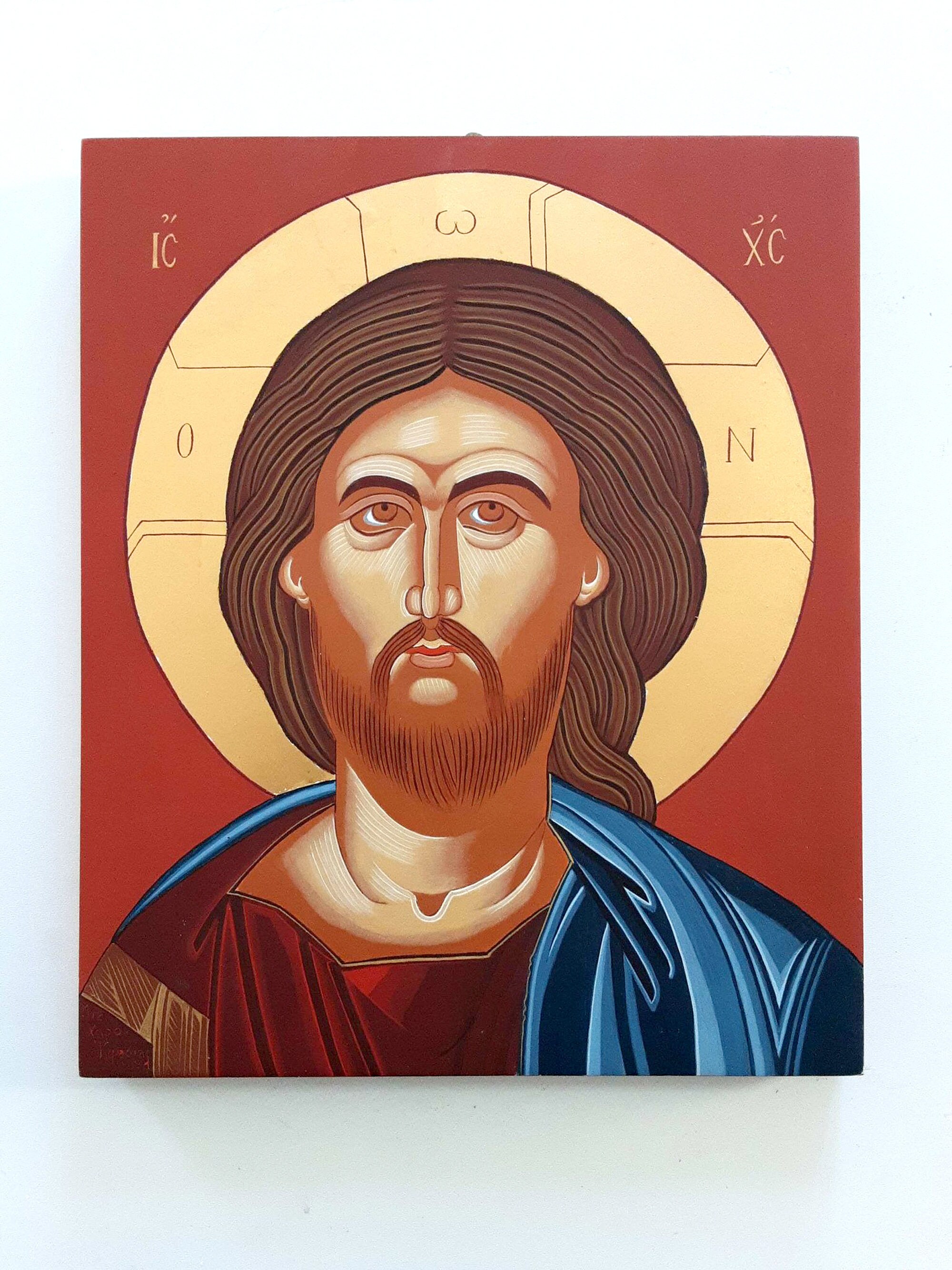 Jesus Christ. Hand Painted Icon Art Byzantine Orthodox Icon Iconography ...