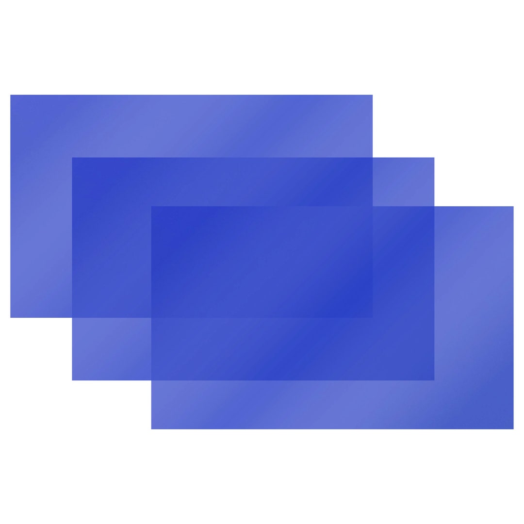 Lapis Blue Transparent Acrylic, CO2 Laser Glowforge Ready, 3-pack, 1 ...