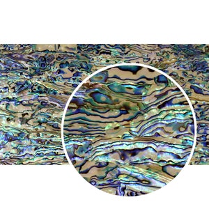 Natural, Light Abalone Shell Veneer 5.5" X 9.5" for Inlay, Laser ...