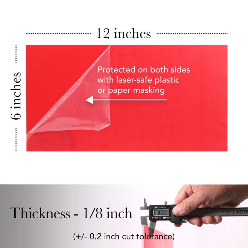 8 Sheet Gloss Acrylic Variety Pack 1/8th Inch, Cast Acrylic, Choose ...