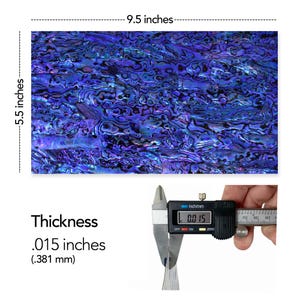 Royal Purple Abalone Shell Veneer 5.5" X 9.5" for Inlay, Laser, Crafts ...