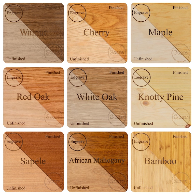 Double Sided MDF Core Wood, 6 Sheets, 1/8"or 1/4", 12x19 Premium ...