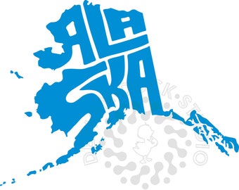 Alaska Word Art - Etsy
