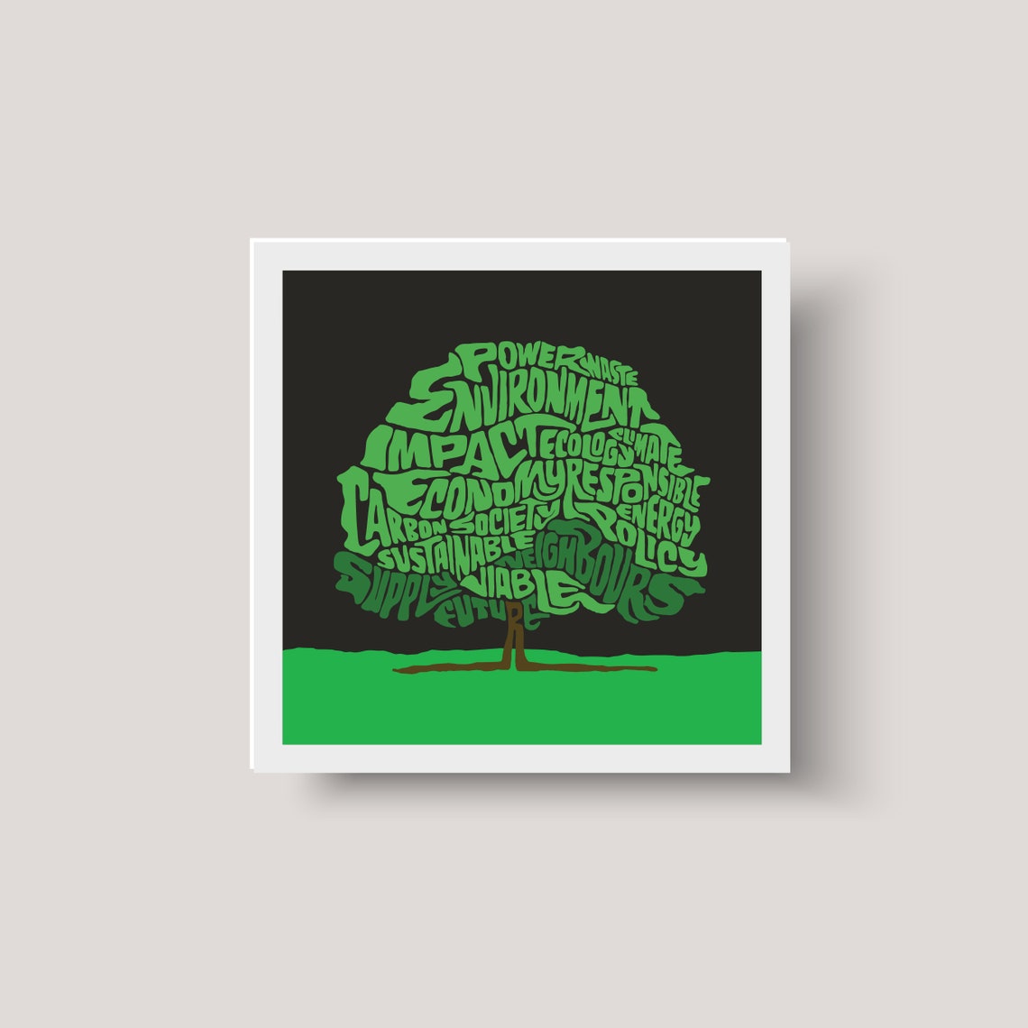 Tree Word Art Typography, Tree SVG, Tree Design, Typography Design ...