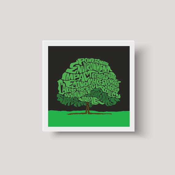 Word Art Beautiful Trees