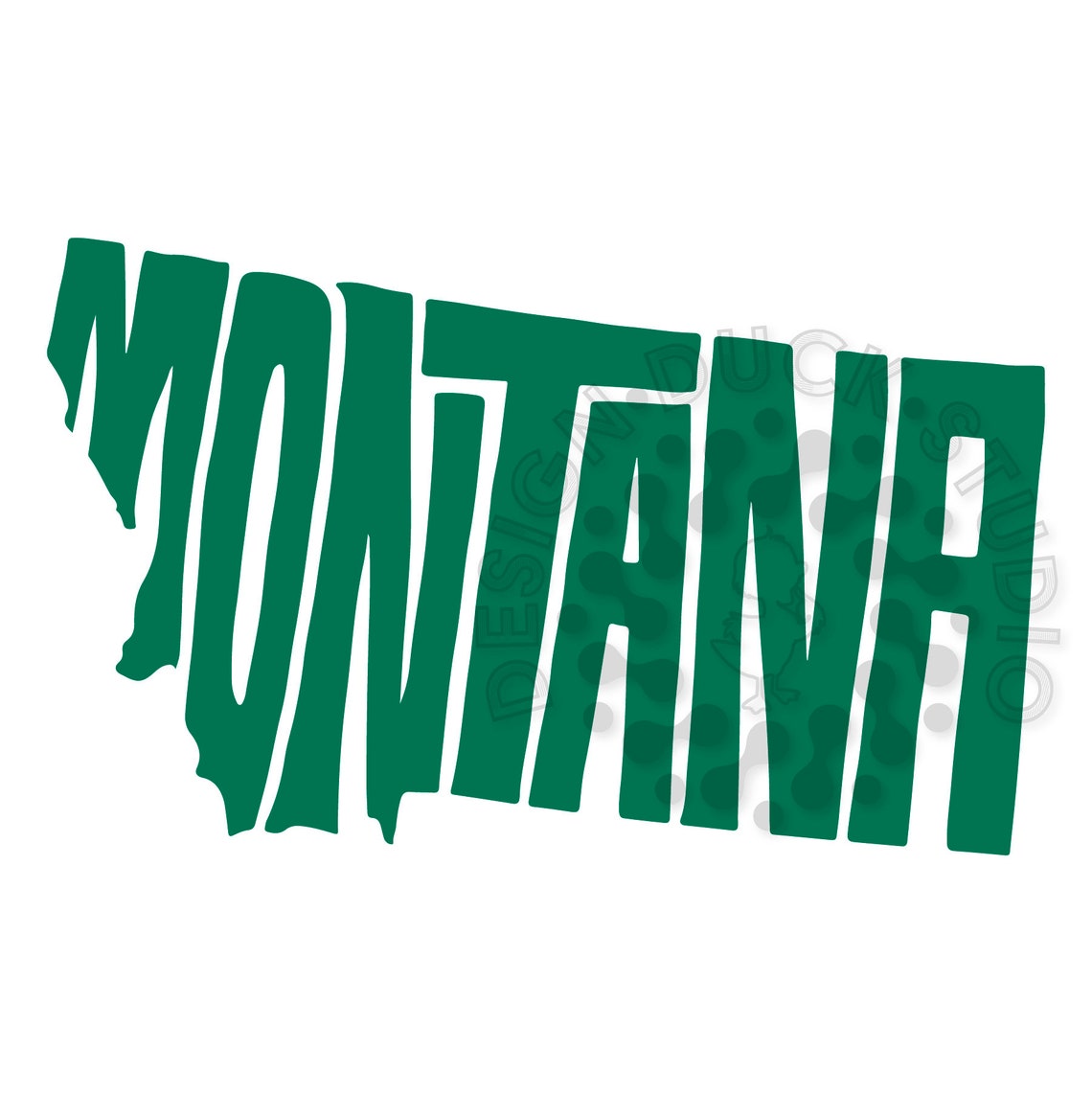 Montana State Typography, Montana State Map, Montana Word Art, Montana ...