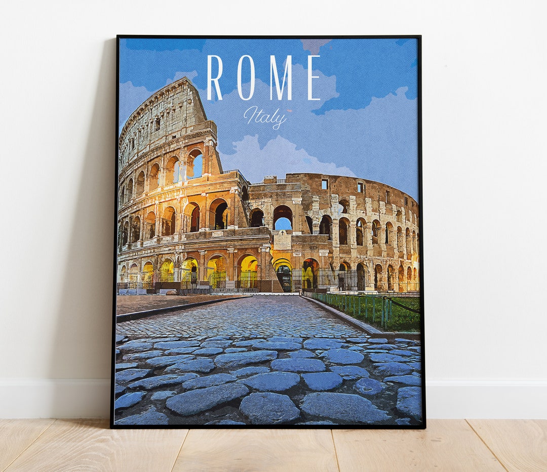 Rome Italy Vintage Digital Poster Print, Rome Print, Rome Poster ...
