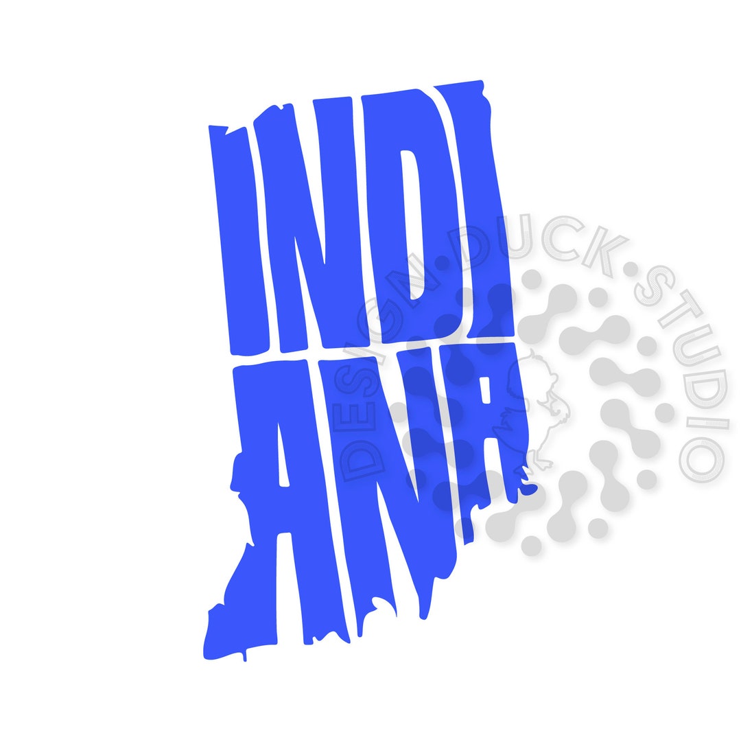 Indiana State Typography, Indiana State Map, Indiana Word art, Indiana ...