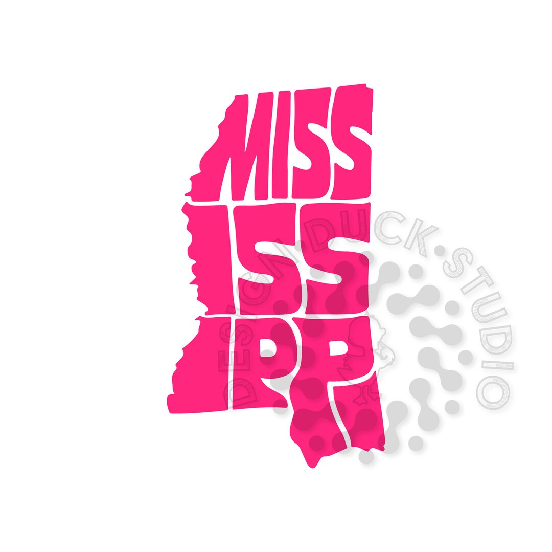 Mississippi State Typography, Mississippi State Map, Mississippi ...