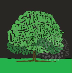 Tree Word Art Typography, Tree SVG, Tree Design, Typography Design ...