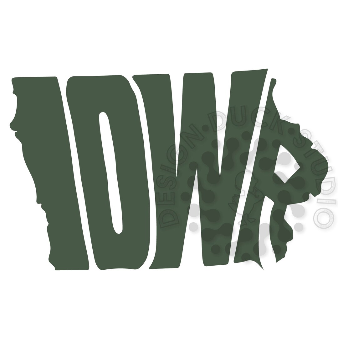 Iowa State Typography, Iowa State Map, Iowa Wordart, Iowa - Etsy