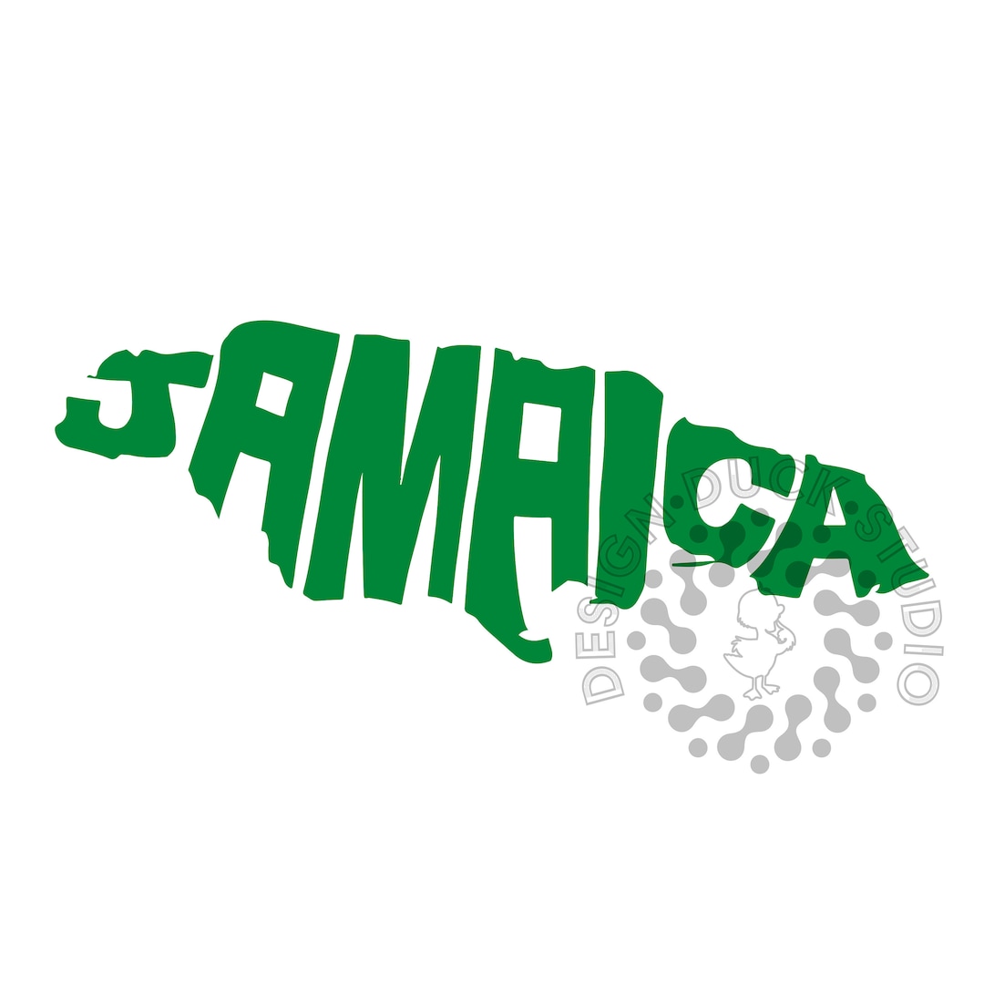 Jamaica Typography, Jamaica Map, Jamaica Word Art, Country Name Inside ...