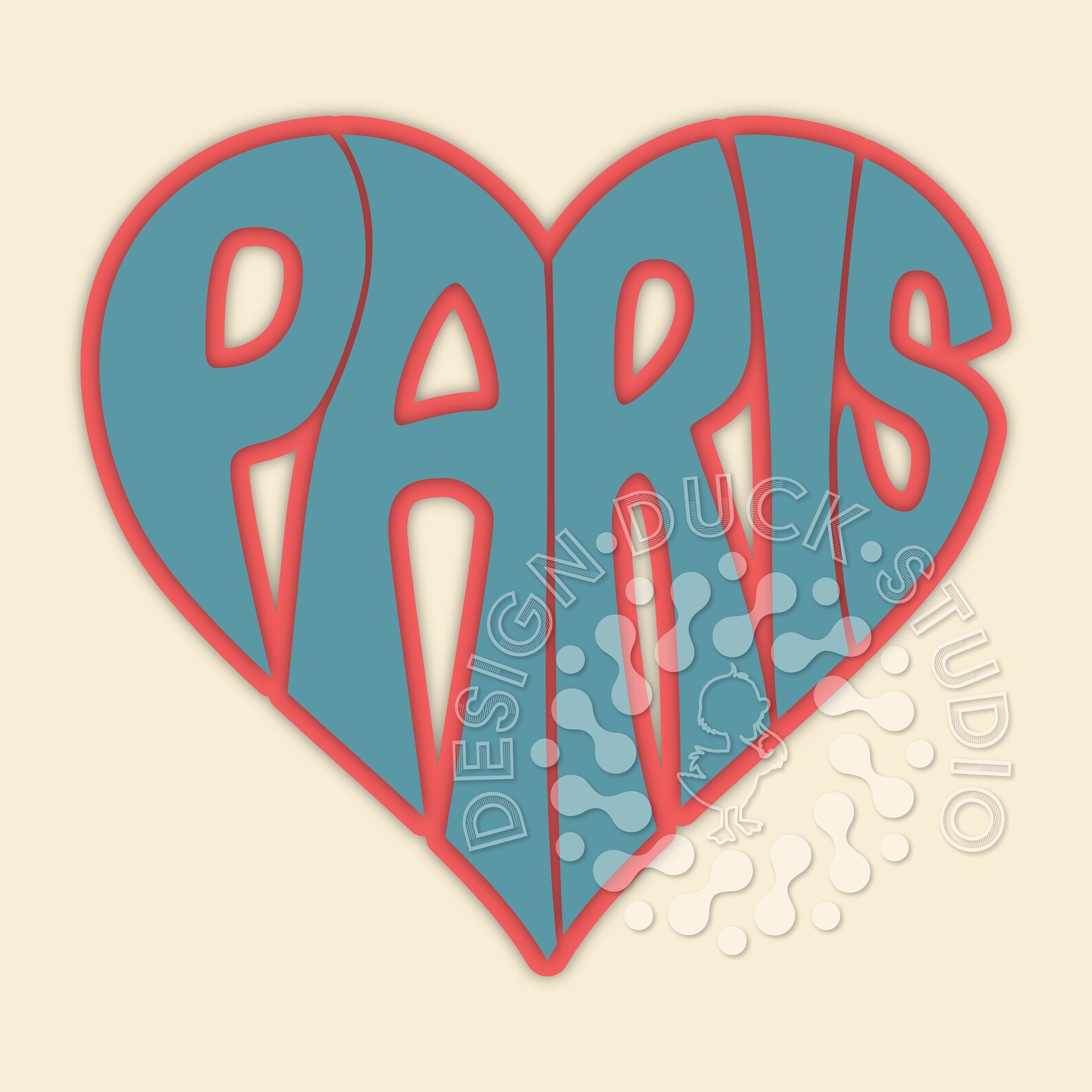 Paris Word Art Heart, Paris Typography, Words in Shape, Paris Digital ...