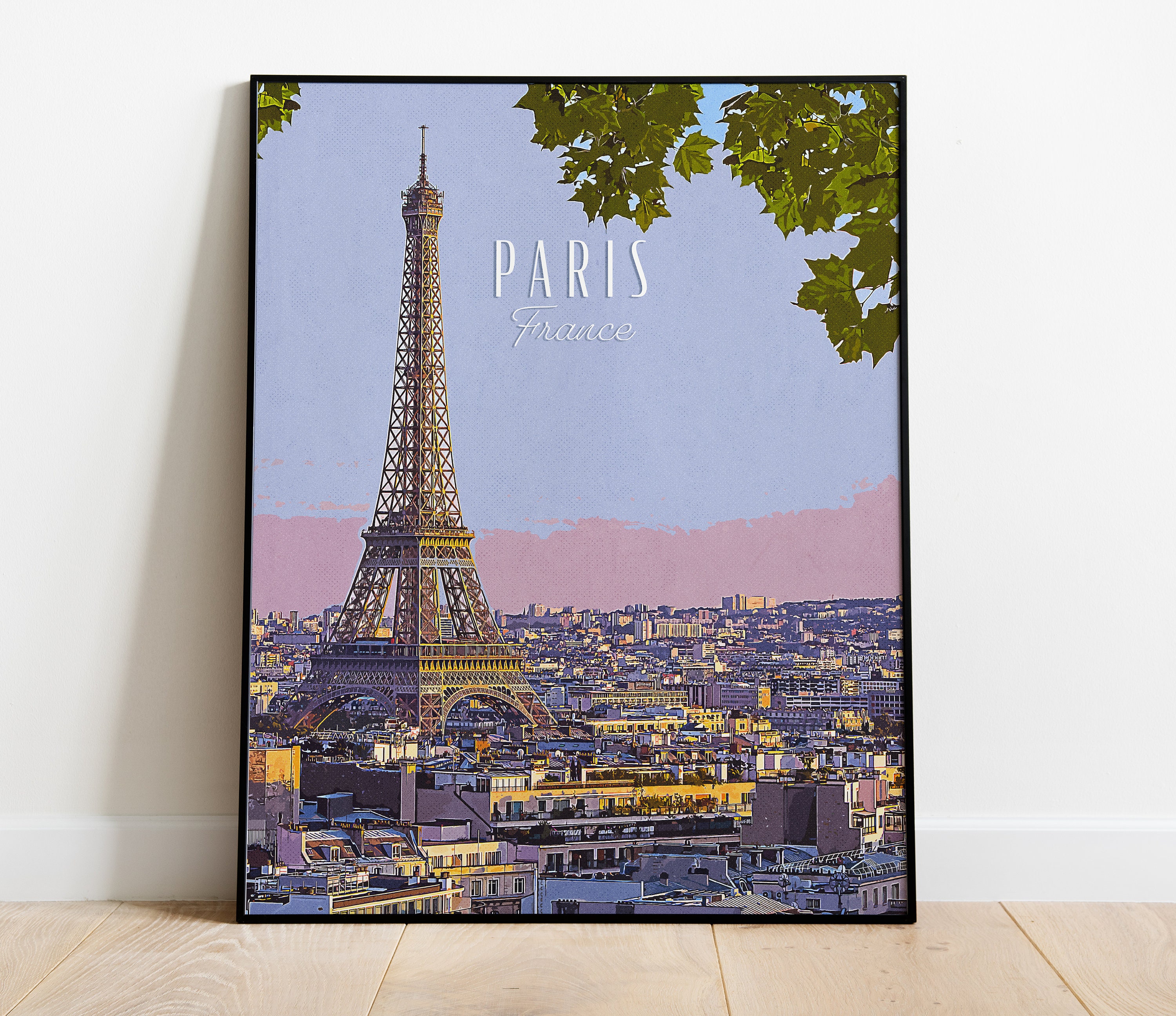 Paris France Vintage Digital Art Print, Paris Art Prints, Eiffel Tower ...