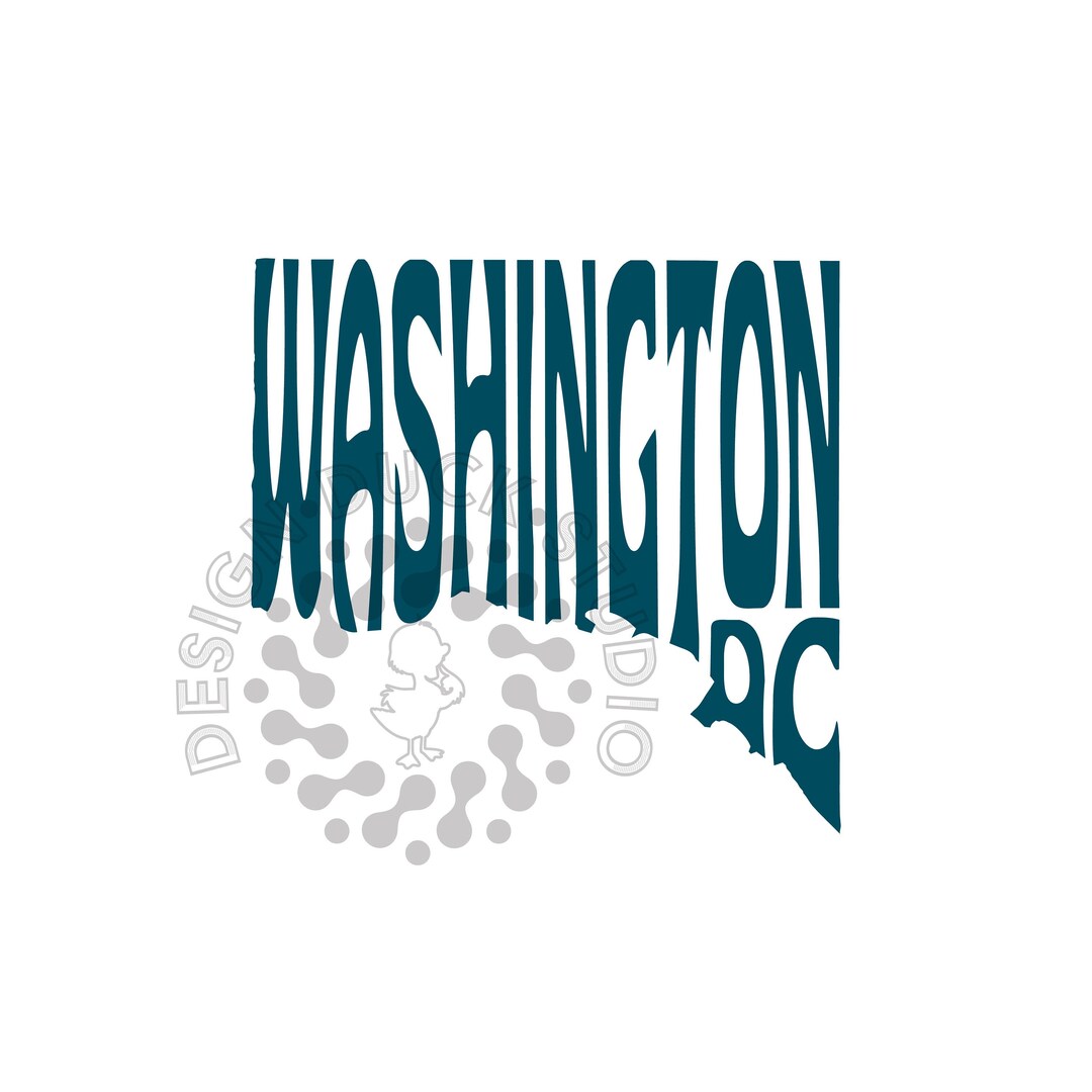 Washington DC State Typography, Washington DC State Map, Washington DC ...