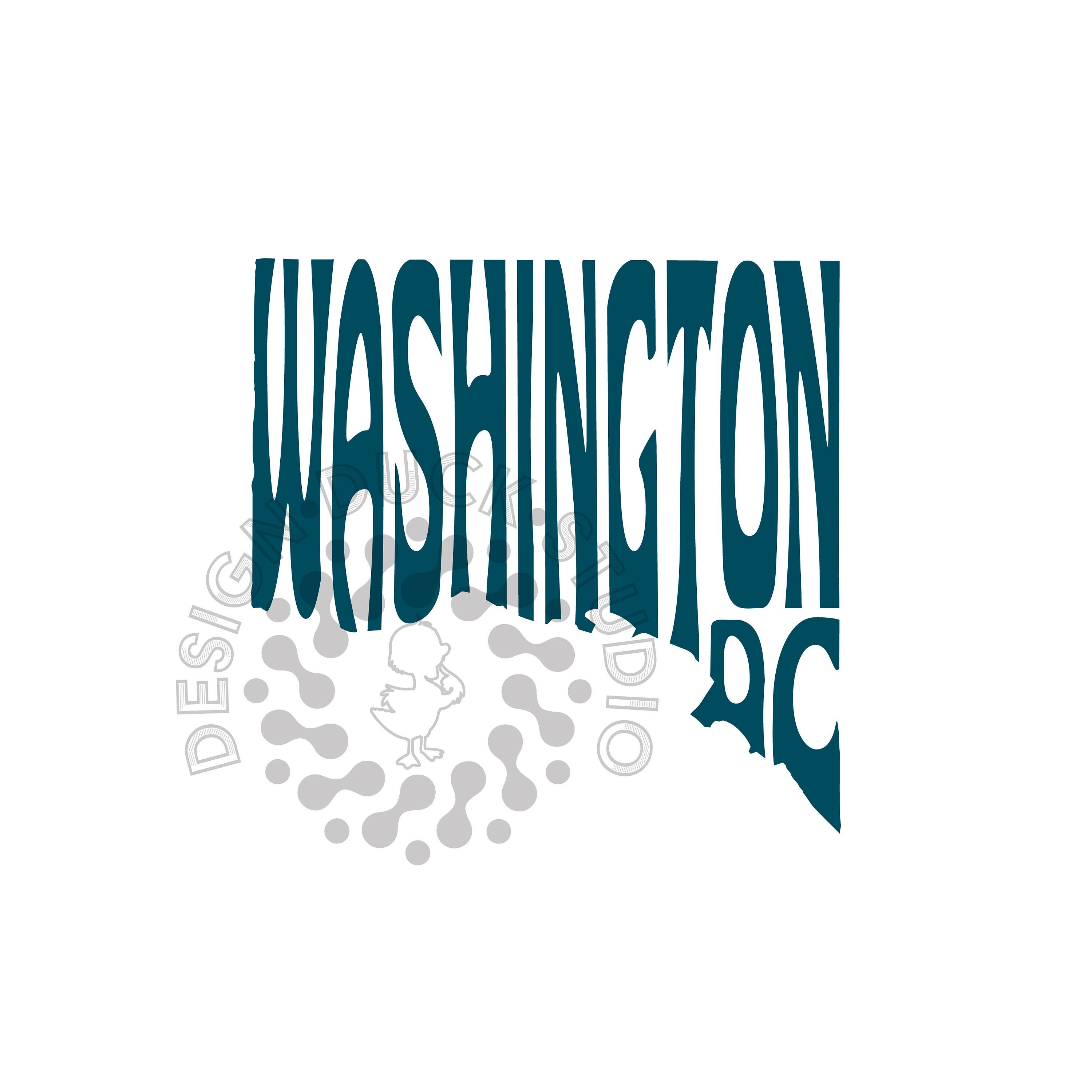 Washington DC State Typography, Washington DC State Map, Washington DC ...