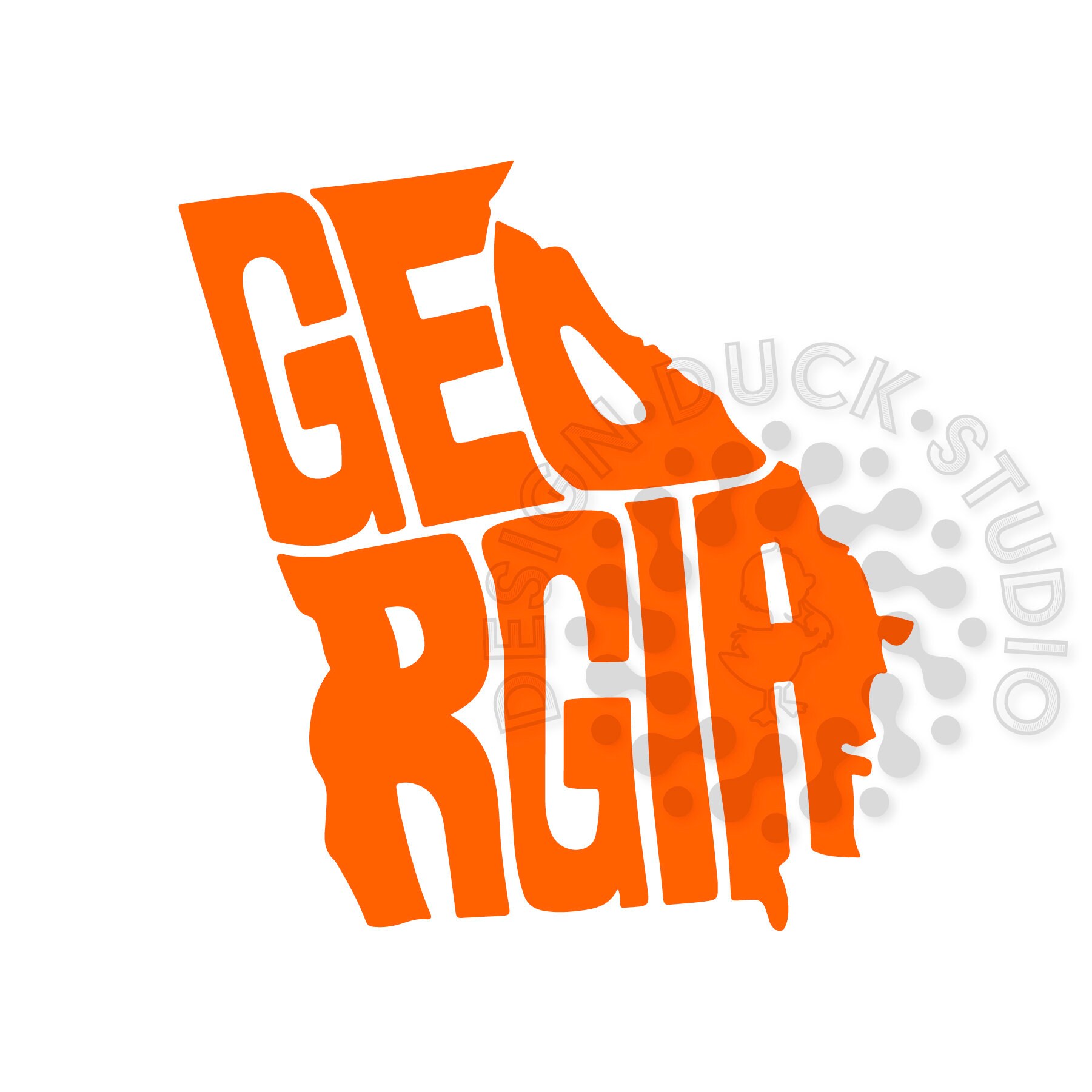 Georgia State Typography, Georgia State Map, Georgia Word Art, Georgia ...