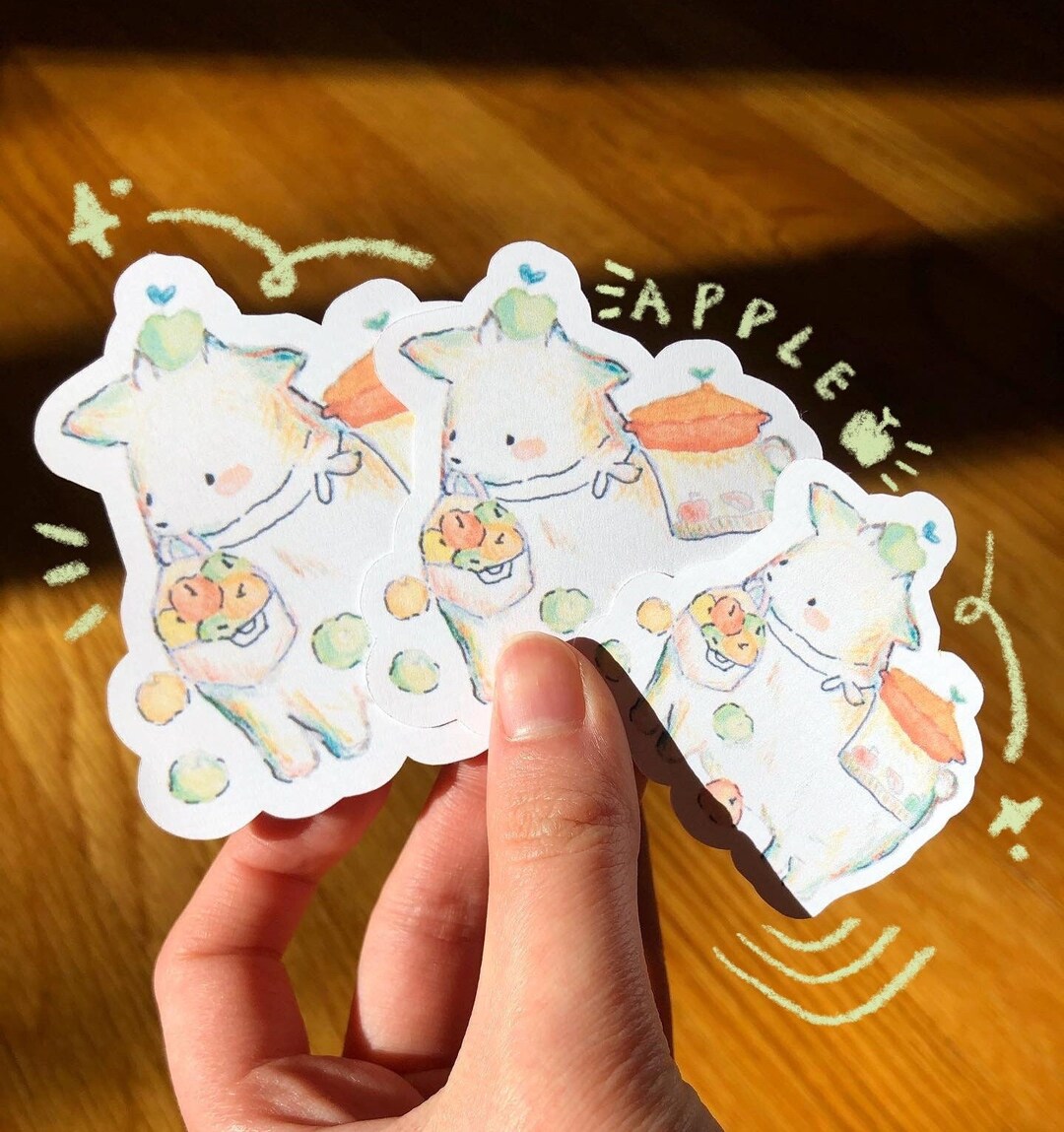 Apple Sheepie Pie: Matte Sticker Laptop Sticker Kawaii Sticker Kawaii ...