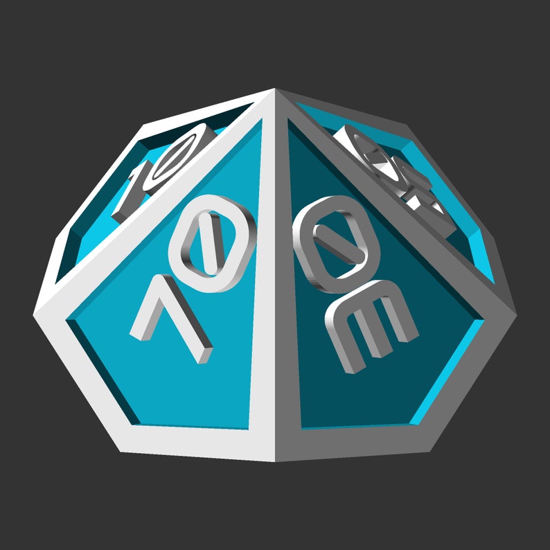 Audiowide Dice Set - Inverted | 3D Model | STL Format - Etsy