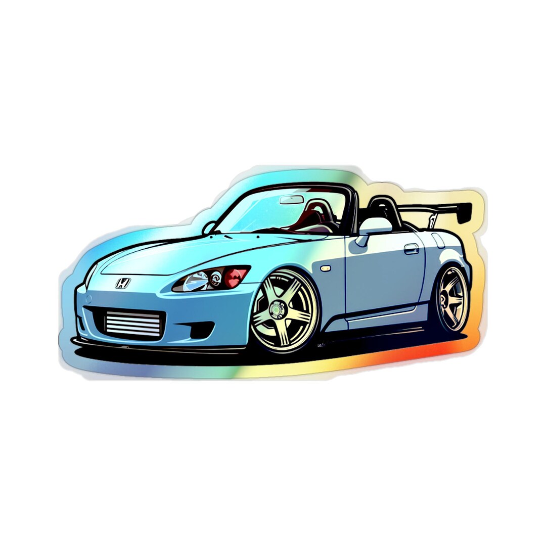 Sleek Holographic Honda S2000 Decal Vibrant Sports Car Sticker for ...