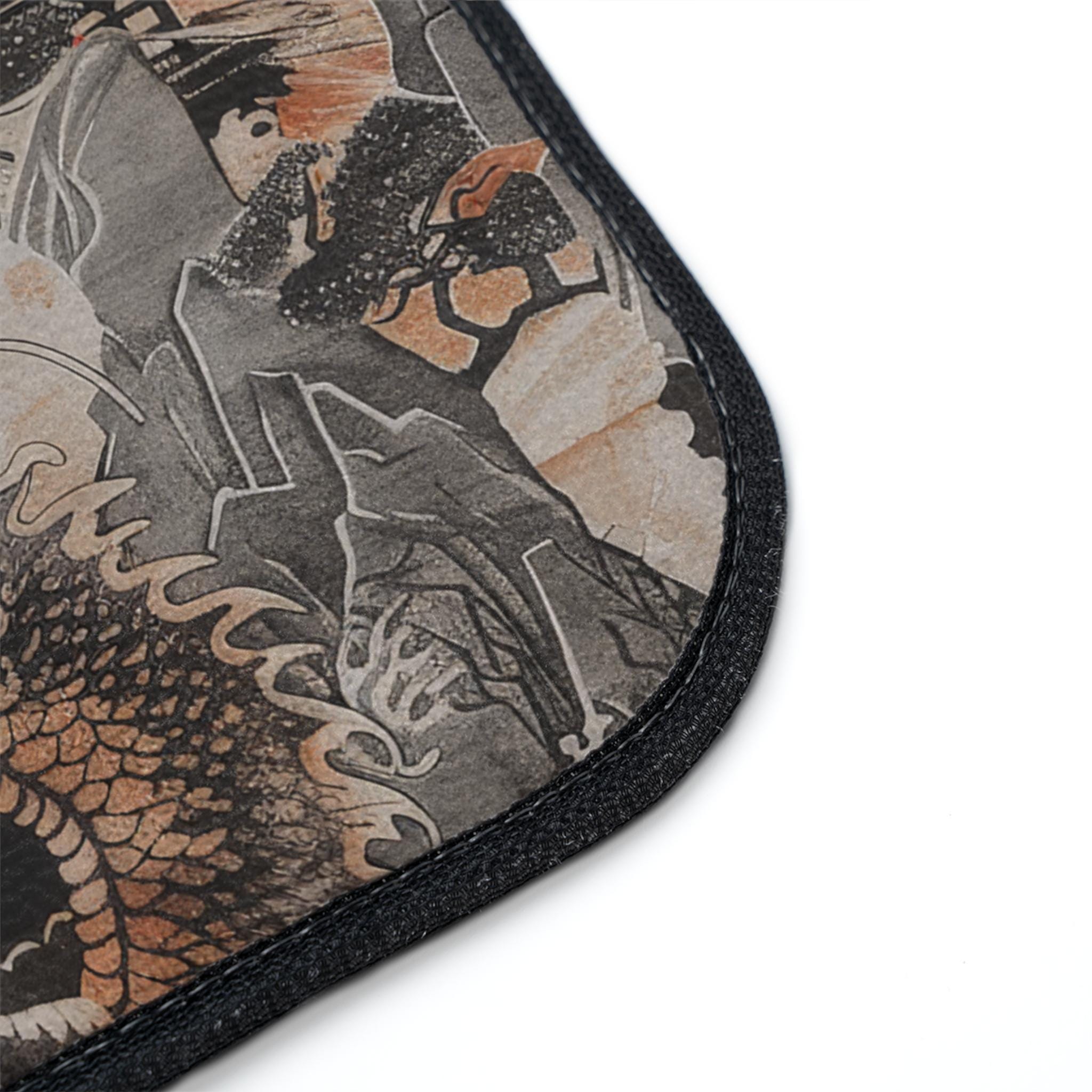 Rising Sun Dragon Ukiyo-e Car Mat Majestic Japanese Temple Art Floor ...