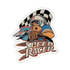 Vintage 1992 Speed Racer, Racer X, Retro Anime, Vinyl Sticker, Speed ...