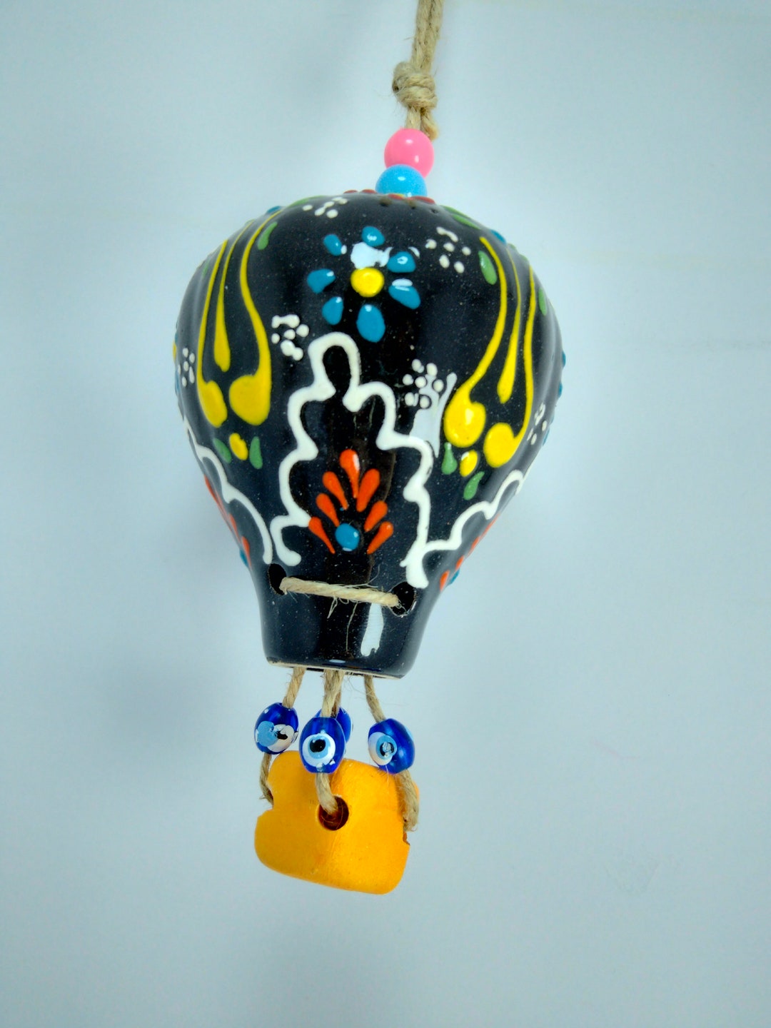 Small Ceramic Flying Balloon Wall Decor, Turkish Handmade Cappadocia ...