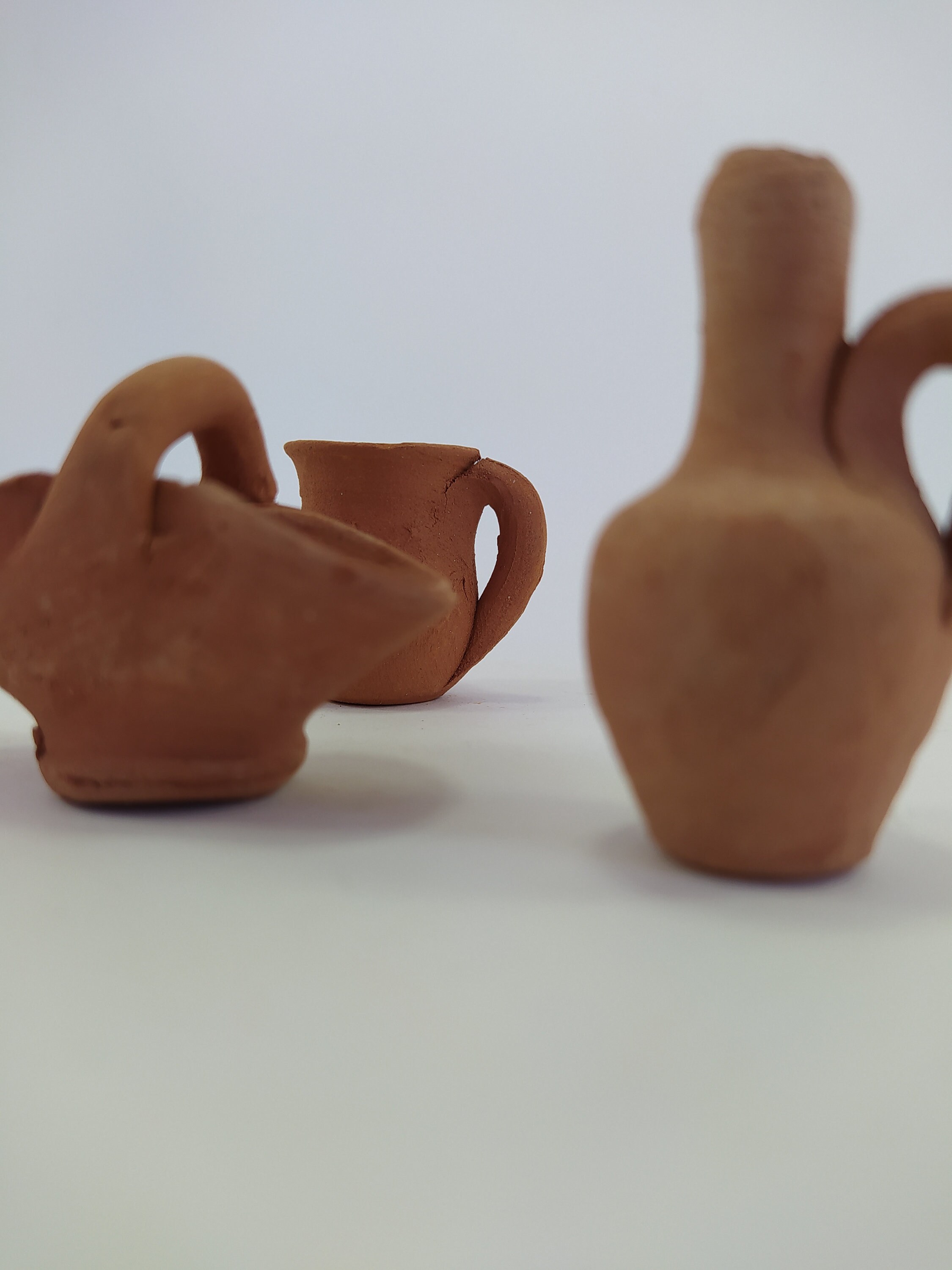 Miniature Pottery Set of Four Turkish Terra Cotta Clay Eartenware - Etsy