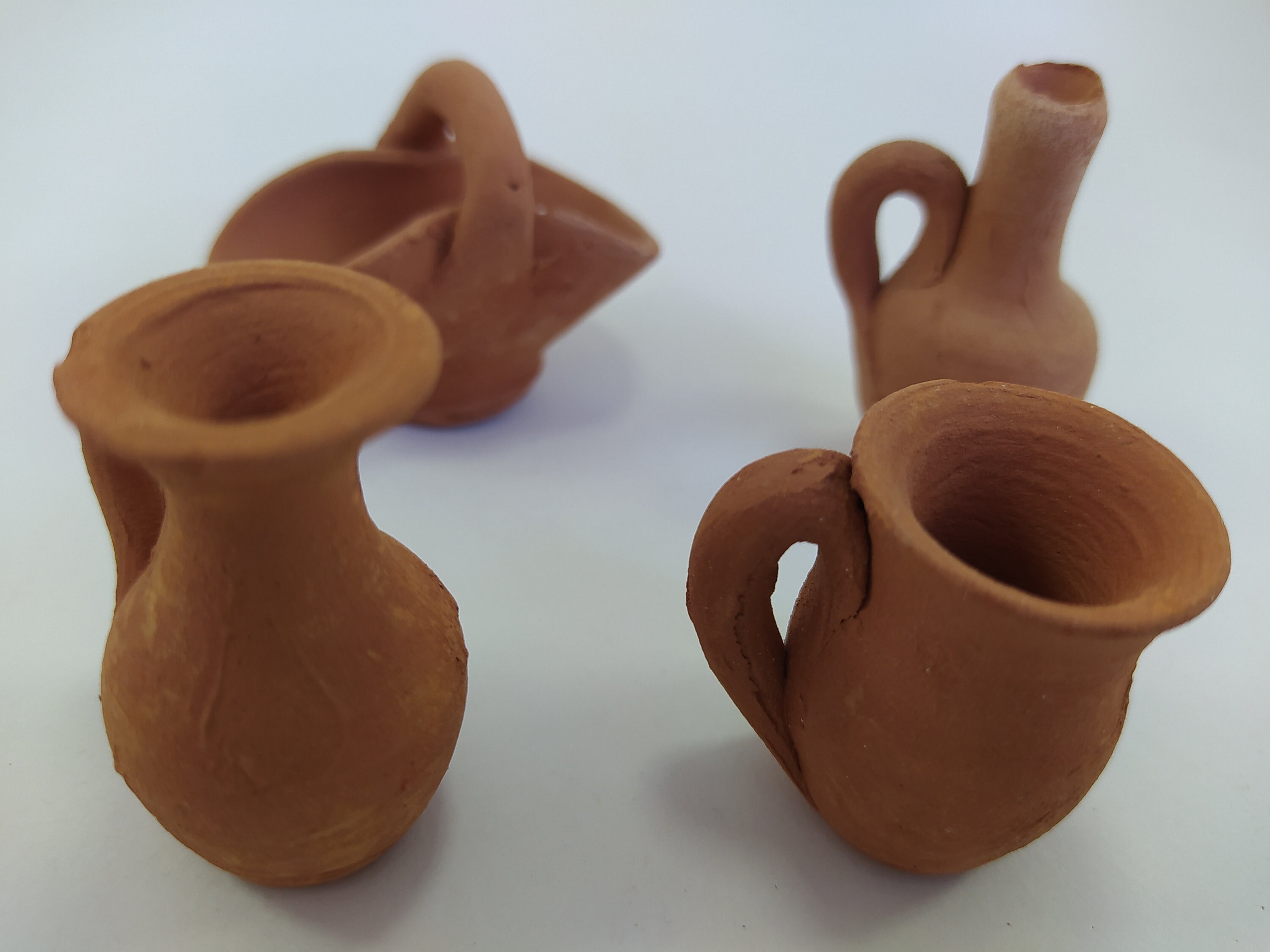 Miniature Pottery Set of Four Turkish Terra Cotta Clay Eartenware - Etsy