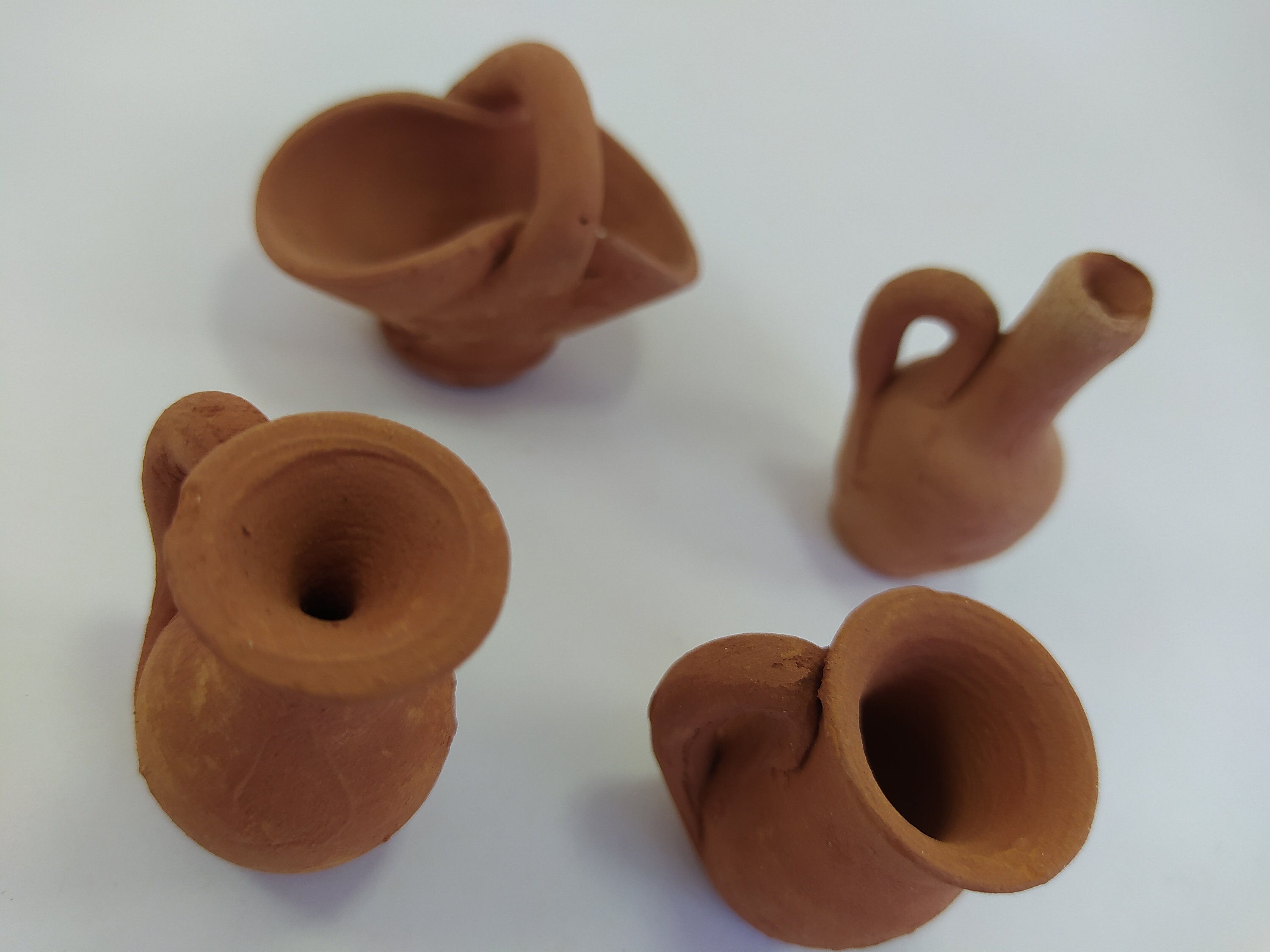Miniature Pottery Set of Four Turkish Terra Cotta Clay Eartenware - Etsy