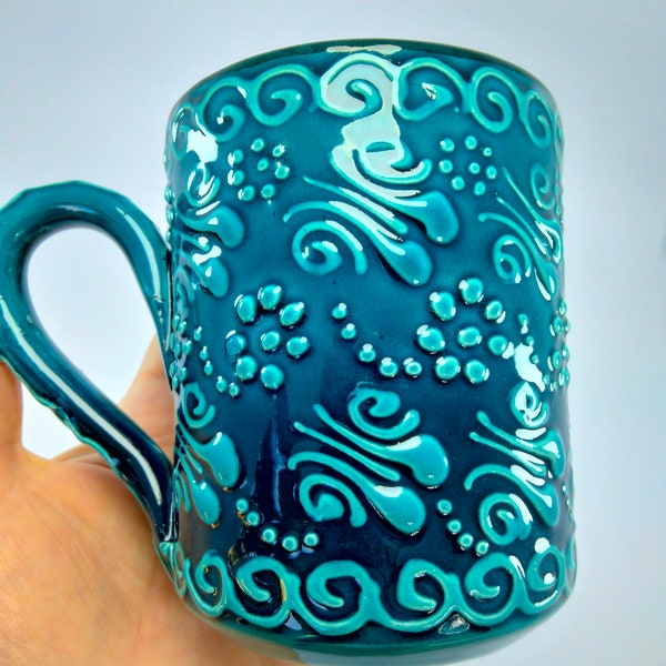 Turquoise Mugs - Etsy
